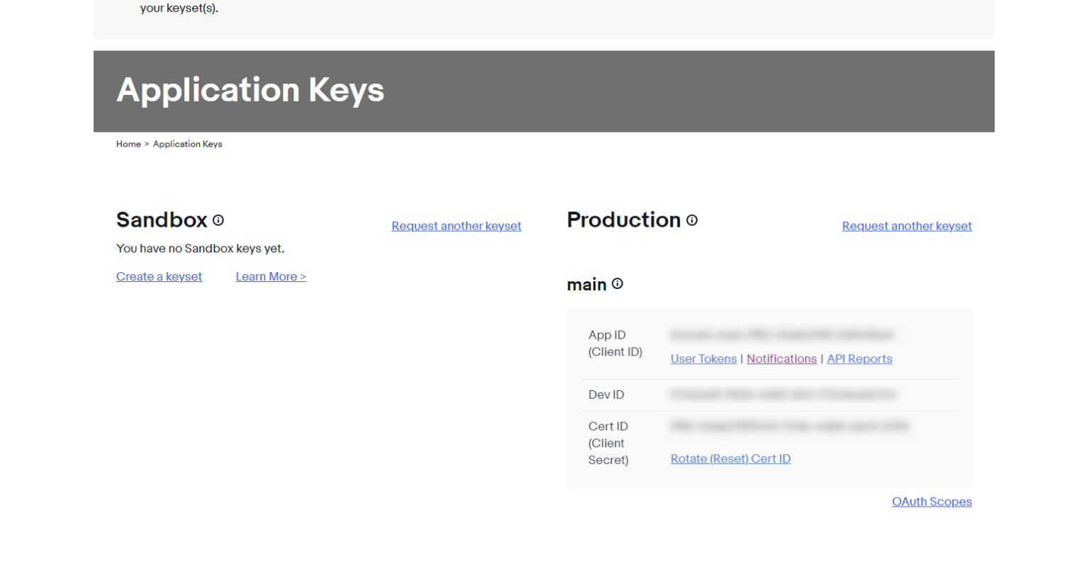 eBayのAPI取得方法をまとめたページ