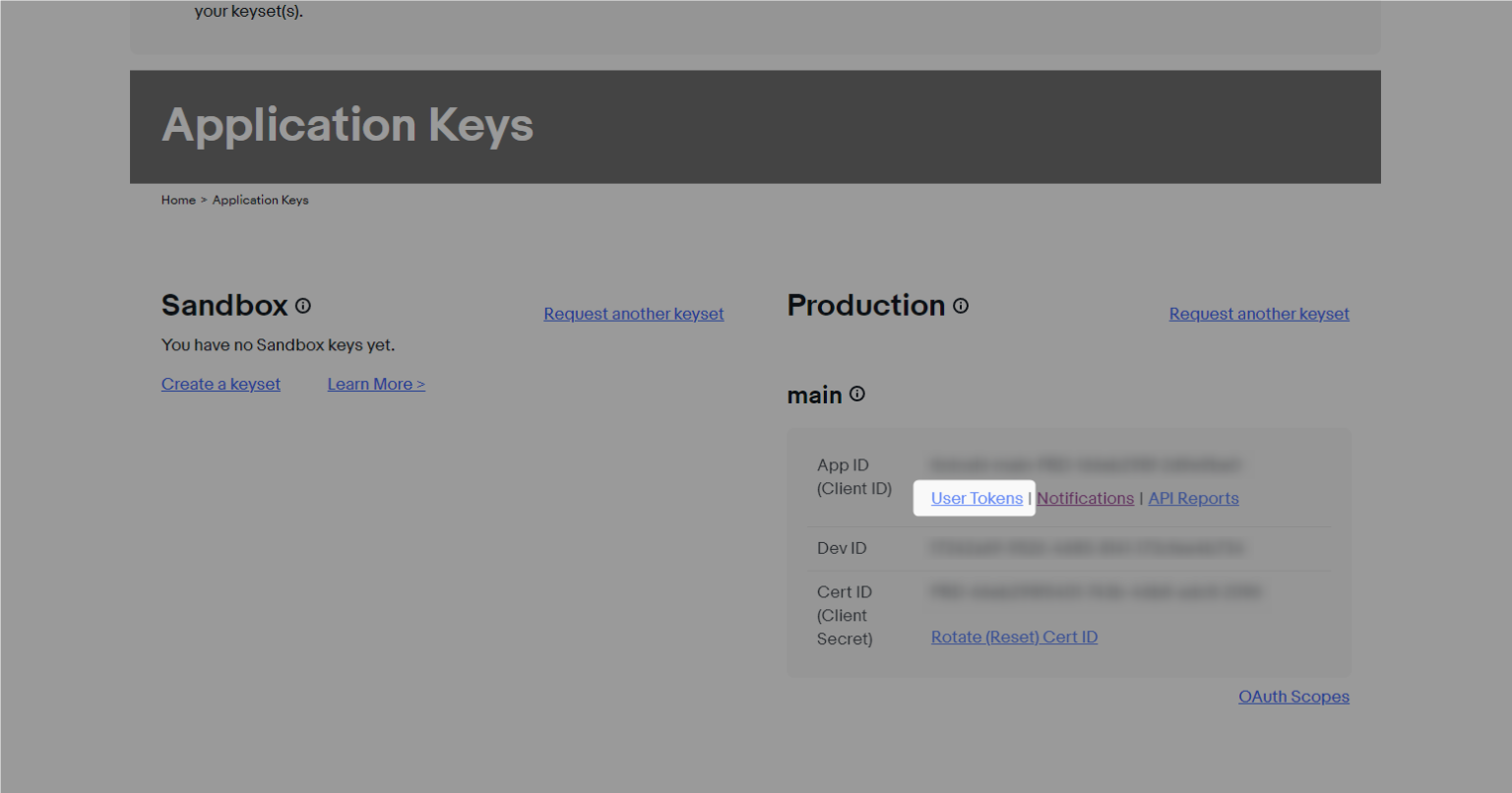 eBayのAPI取得方法をまとめたページ