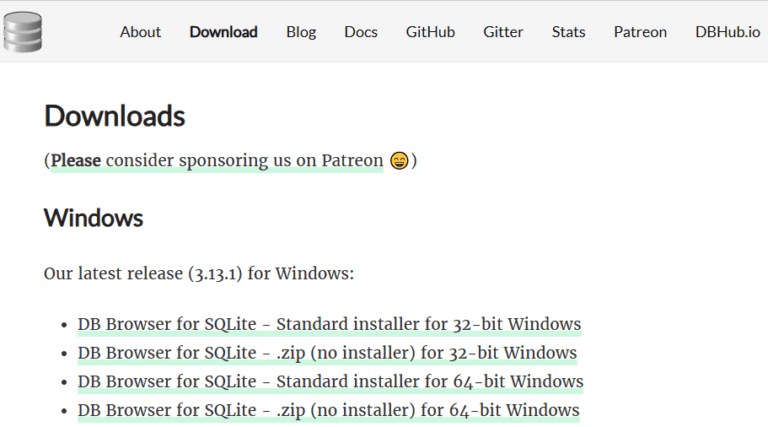 【Python】SQLite3のために”DB Browser for SQLite”をインストール